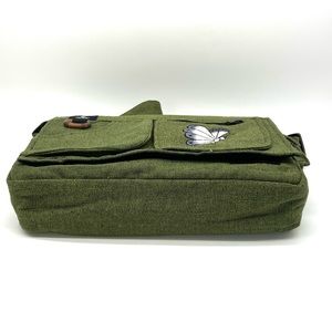 Puzzlestack | Bags | Butterfly Embroidered Cotton Laptop Messenger Bag ...